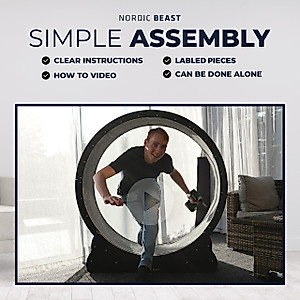 48'' Large Cat Wheel – Size Which Doesn't Negatively Affect Cat's Spine – Nordic Beast, Cat Exercise Wheel Indoor, Cat Wheels for Indoor Cats, Cat Treadmill, Cat Running Wheel, Cat Wheel Exerciser