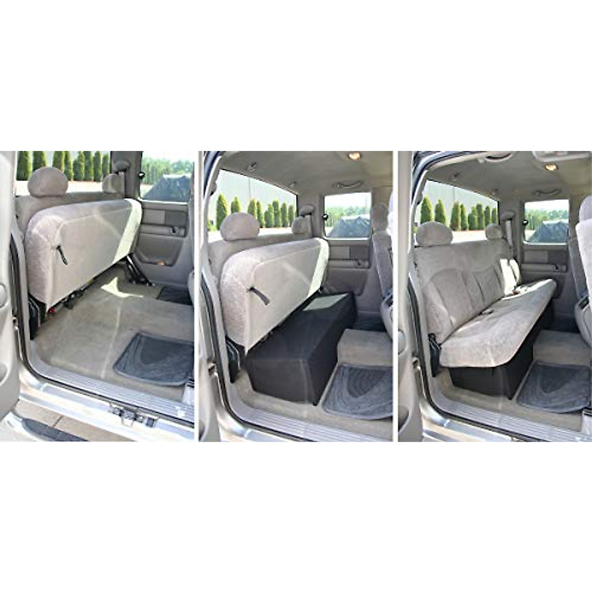 Compatible with Nissan Titan King or Crew Cab Truck 2004-2015 Dual 12" Subwoofer Sub Box Speaker Enclosure