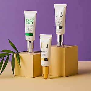 Marcelle BB Cream Golden Glow, Universal Shade, Tinted Moisturizer, Skin Enhancer, Illuminator, Beauty Balm, Non-Comedogenic, Paraben-Free, Oil-Free, Hypoallergenic, Cruelty-Free, 1.5 fl oz