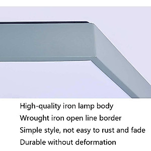 OJRGG LED Ceiling Lamp Metal Hexagon Flush Mount Ceiling Light Three-Color Dimming Ceiling Light Fixture for Living Room Bedroom Dining Room Kitchen Hallway Entry Foyer Pendant Lamp(40cm)