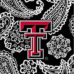 Vera Bradley Women's Cotton Collegiate Zip ID Case and Lanyard Combo (Multiple Teams Available), Texas Tech University Black/White Bandana, One Size