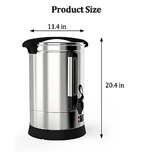 RIEDHOFF 100 Cup Commercial Coffee Maker, [Quick Brewing] [Food Grade Stainless Steel] Large Coffee Urn Perfect For Church, Meeting rooms, Lounges, and Other Large Gatherings-14 L