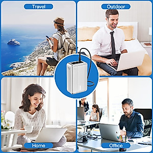 Zendure Portable Laptop Charger 100W PD 26800mAh Power Bank with 4 USB-C, 1 USB-A Adapter, External Battery Pack for Laptop iPad iPhone AirPods Pro Huawei OLED Display