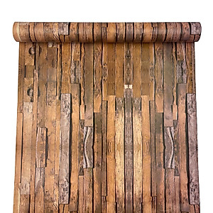 Yifely Self-Adhesive Shelf Liner Removable Tabletop Protect Paper for Covering Rent House Shelving Drawers, Rustic Wood Grain, 17.7 Inch by 9.8 Feet