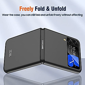 Vizvera Case for Samsung Galaxy Z Flip 4, Protective Shockproof Anti-Scratch Phone Case for Galaxy Z Flip 4 (2022) Black