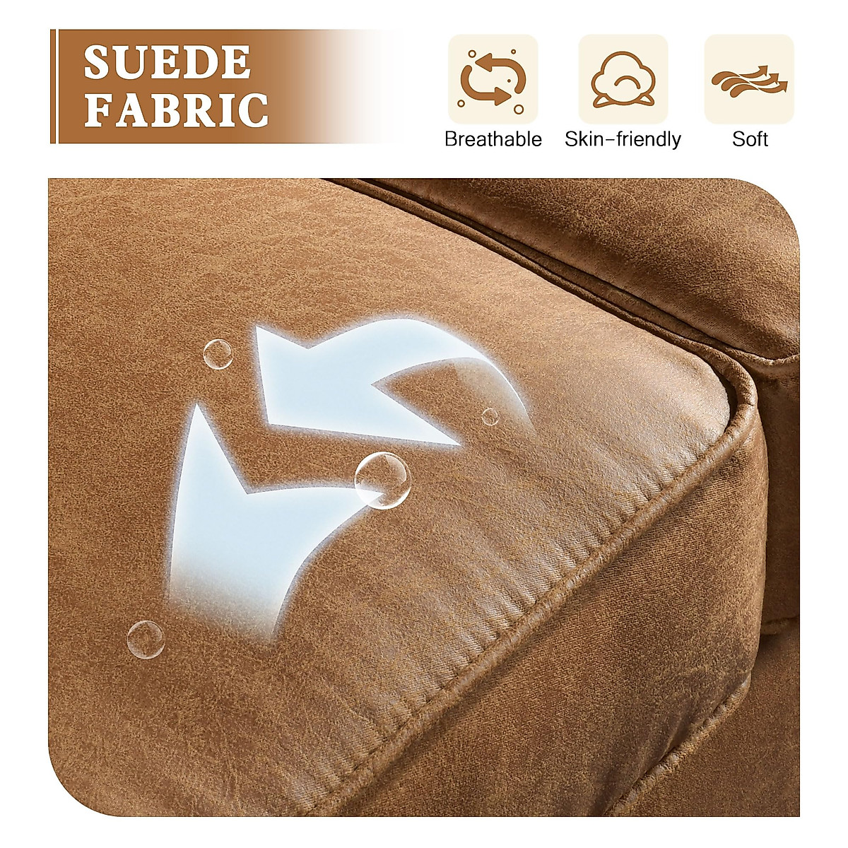 CAODOC 71" Modern Upholstered Sofa Couch 3 Seater Couches for Living Room Sectional Sofas with Solid Wood Legs, Polyester Fibre Couch for Small Spaces,Bedroom,Apartment,Dorm,Office,Light Brown