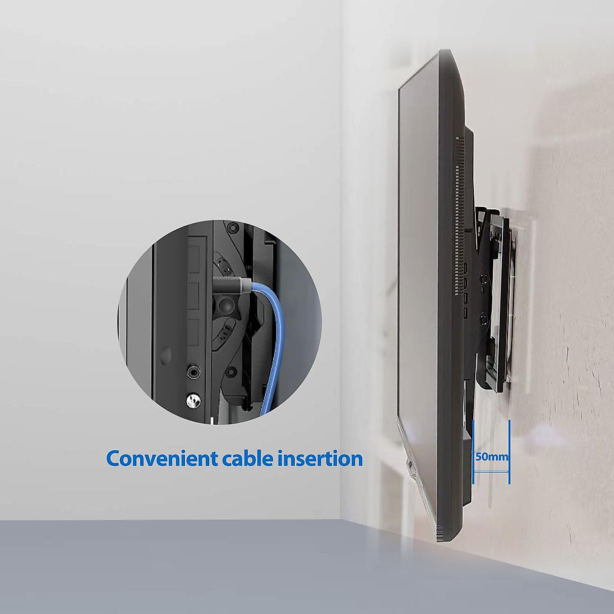 GLWIXY Tilt TV Wall Mount Bracket for Most 32-68 Inch TVs,Universal TV Mount Max VESA 400 x 400mm with Loading Capacity 132lbs, 40 42 43 50 55 58 60 Incn Low Profile Flat Wall Mount TV Bracket