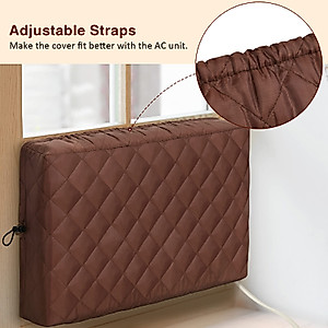 KylinLucky Indoor Air Conditioner Cover AC Cover for Inside Window Unit 21 x 15 x 3.5 inches(L x H x D),Brown