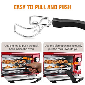 Dimber Tray Extractor for Air Fryer - Grills Extractor for Kitchen Oven - Each Holds Up to 10 lbs - Oven Rack Puller - Air Fryer Accessories - Tray/Grill Push, Pull and Lift Tools (4-Pack)