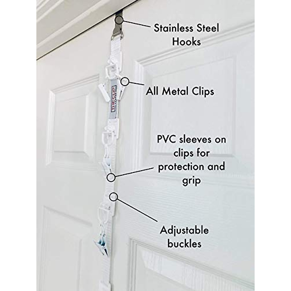 The Clip Hanger Hat Hats Baseball Cap Caps Rack Organizer Organizers 20 Hats Any Size Style Shape! Door Wall Closet Organize Anything. Hanging on Hanger or Hang from Ceiling