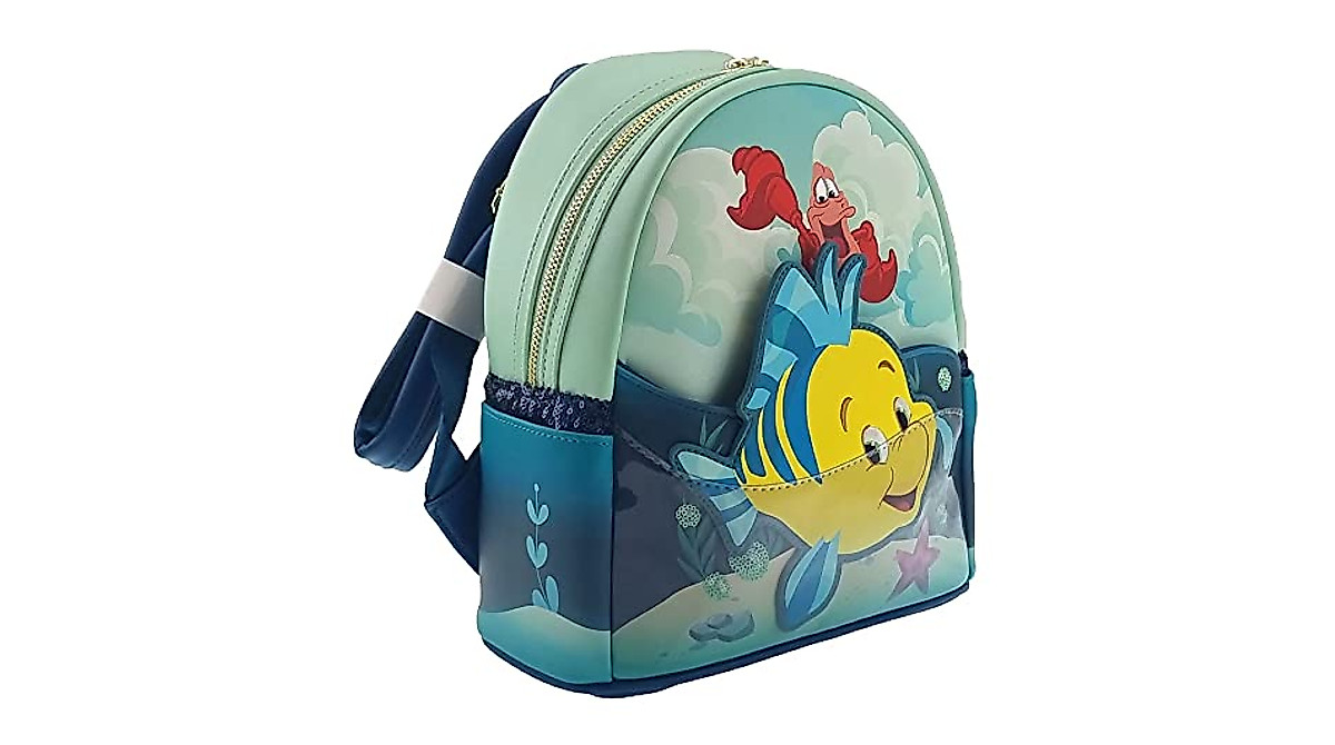 Loungefly Disney Little Mermaid Flounder Sebastian Backpack