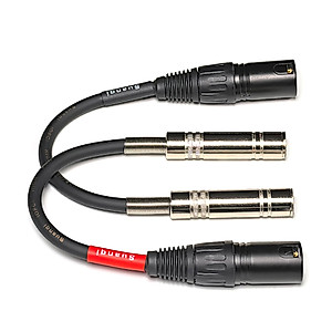 Suanqi XLR Male to 1/4 inch TRS Female Adapter Cable, 6 inch, 2 Pack (XLR Male to TRS Female)