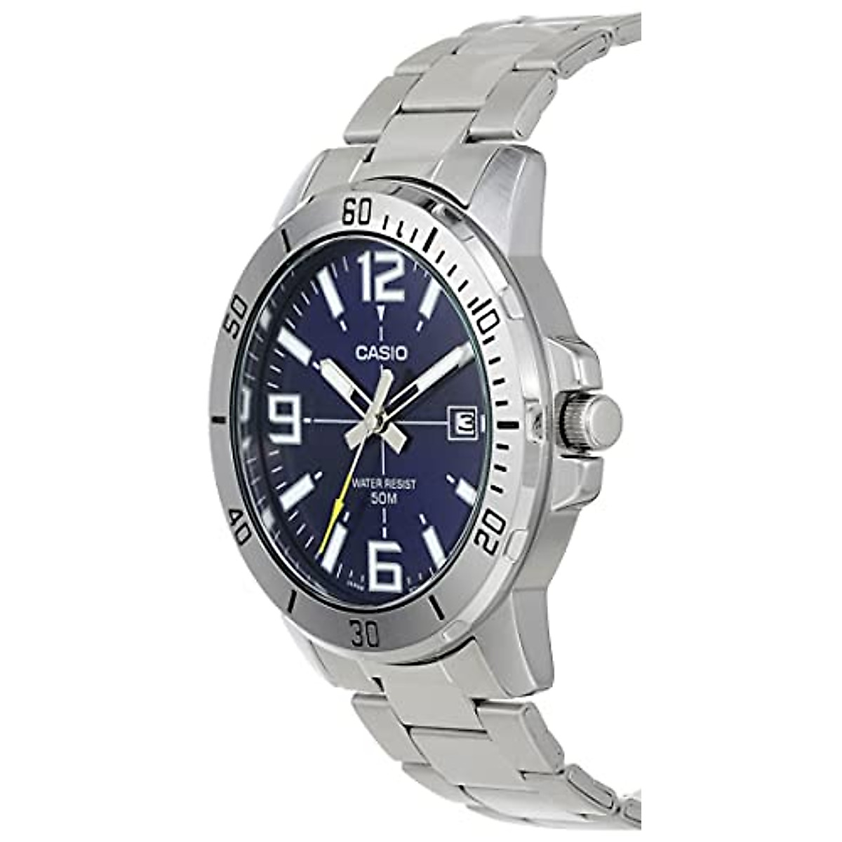 Casio MTP-VD01D-2BV Men's Enticer Stainless Steel Blue Dial Casual Analog Sporty Watch
