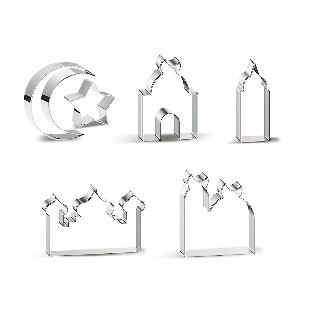 Ramadan Decoration Cookie Cutters Set, Eid Fondant Cake Baking Tools, Ramadan Party Decorations - Set of 6