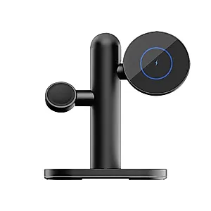 Pishon-Rio 3in1 QI Magnetic Wireless Multifunctional Charging Station for Apple iPhone, iWatches and AirPods (Black)