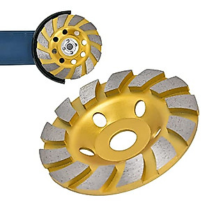 Concrete Grinding Wheel,Diamond Grinding Wheel Turbo Diamond Segments Cup Disc Fast Cutting for Masonry Grinder (125mm)