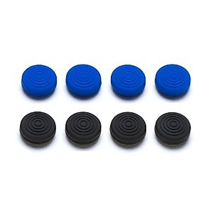 Snakebyte Control: Caps - 8x Thumb Grips for PlayStation 4 Controller/Gamer Pad (4x Black/ 4x Blue)