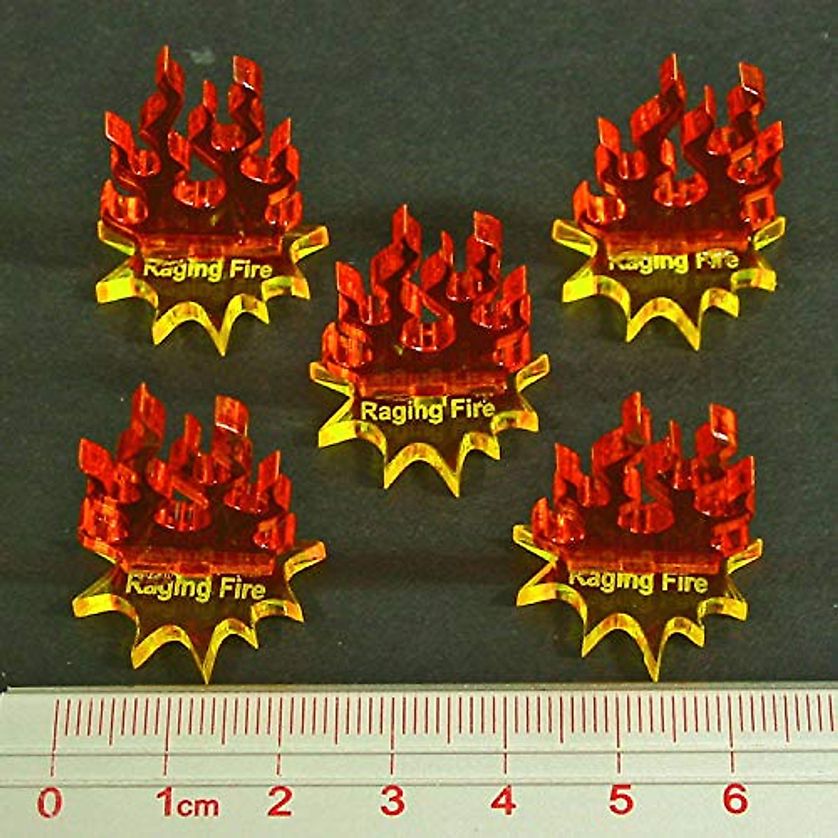 LITKO Raging Fire Markers Compatible with Dystopian Wars and Uncharted Seas (5)