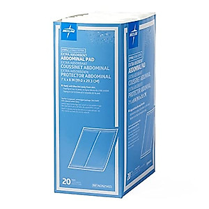 Medline Sterile Abdominal Pad, 8 in x 7.5 in (Pack of 20)