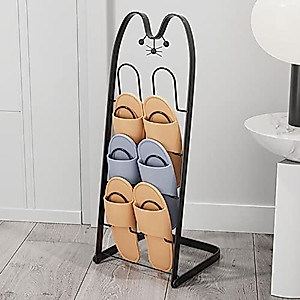 Household Products Cat Shaped Slippers Rack, Living Room Floor Multi Layer Wrought Iron Shoe Rack Simple Bathroom Toilet Slippers Shelf Dormitory Shoe Rack, for Entryway Bathroom Living Room