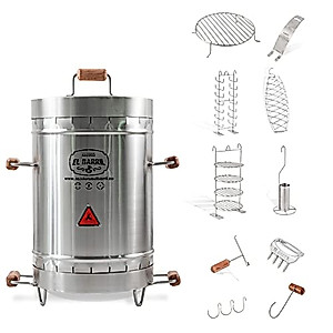 GRILLS EL BARRIL Barrel Grill in Stainless Steel (MEDIUM FULL COMBO)
