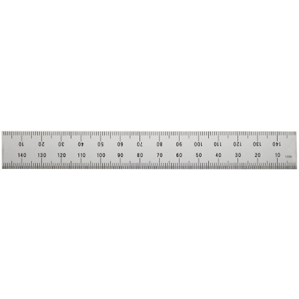 Mitutoyo 182-111, Steel Rule, 150mm, (1mm, 1/2mm), 1.2mm Thick X 19mm Wide, Satin Chrome Finish Tempered Stainless Steel