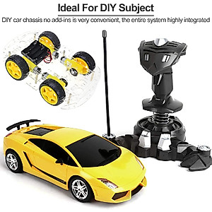 MakerFocus DIY Robot Car Smart Chassis Kit with Speed Encoder 4 Wheels 2 Layer for Ar duino UNO MEGA2560 MEGA1280 51 Microcontroller Board