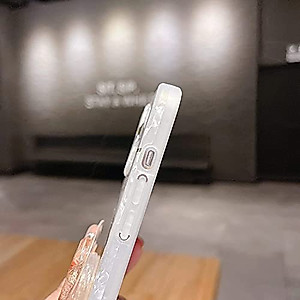 DEAVON Cute Case for iPhone 13 Pro Max,Cute Golden Minnie Sparkle Bling Cover with Quicksand Cell Phone Holder,Kickstand Soft TPU Shockproof Protective for Women Girls