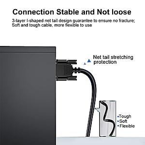 VGA Extension Cable 3 Feet, VGA Cable Male to Female - 15 Pin VGA Extender Cord, VGA HD15 Monitor Video Cable Support 1080P Full HD for Laptop, PC, Projector, HDTV, Display