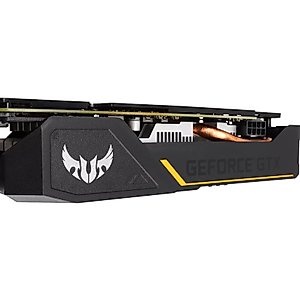 ASUS TUF Gaming NVIDIA GeForce GTX 1660 Ti EVO TOP Edition Graphics Card (PCIe 3.0, 6GB GDDR6, 14Gbps Memory Speed, HDMI 2.0b, DisplayPort 1.4, Space-grade Lubricant, Compact Design, GPU Tweak II)