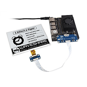 waveshare 5.83inch E-Paper E-Ink Display HAT Compatible with Raspberry Pi 4B/3B+/3B/2B/B+/A+/Zero/Zero W/WH/Zero 2W Series Boards 648×480 Pixels Black/White Dual-Color SPI Interface