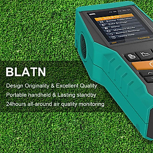 BLATN Smart 128s Air Quality Monitor Indoor CO2 PM2.5 TVOC Meter Formaldehyde HCHO Detector VOCs Pollution AQI Tester PM1.0 PM10 Dust Particle Counter Data Logger Home