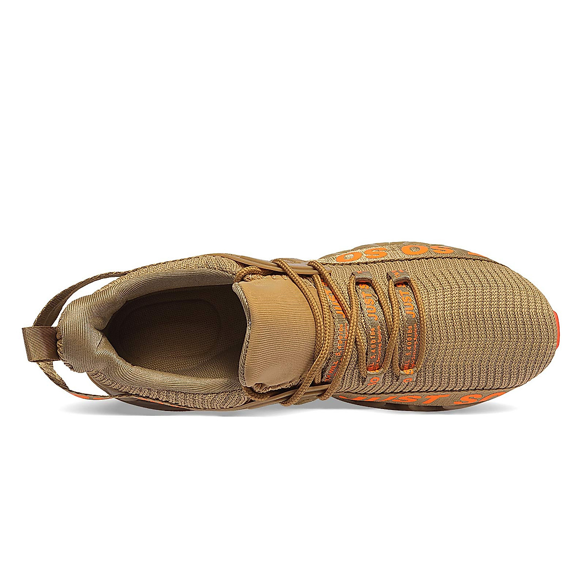 COKAFIL Mens Walking Shoes Running Athletic Fashion Tennis Blade Sneakers,Gold, 10