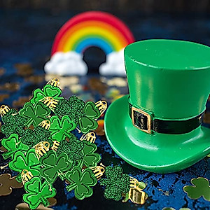 24Pcs St Patrick's Day Shamrocks Ornaments - Shamrocks Decorations |St Patrick's Day Hanging Clover | Romantic Day St Patrick's Day Decorations