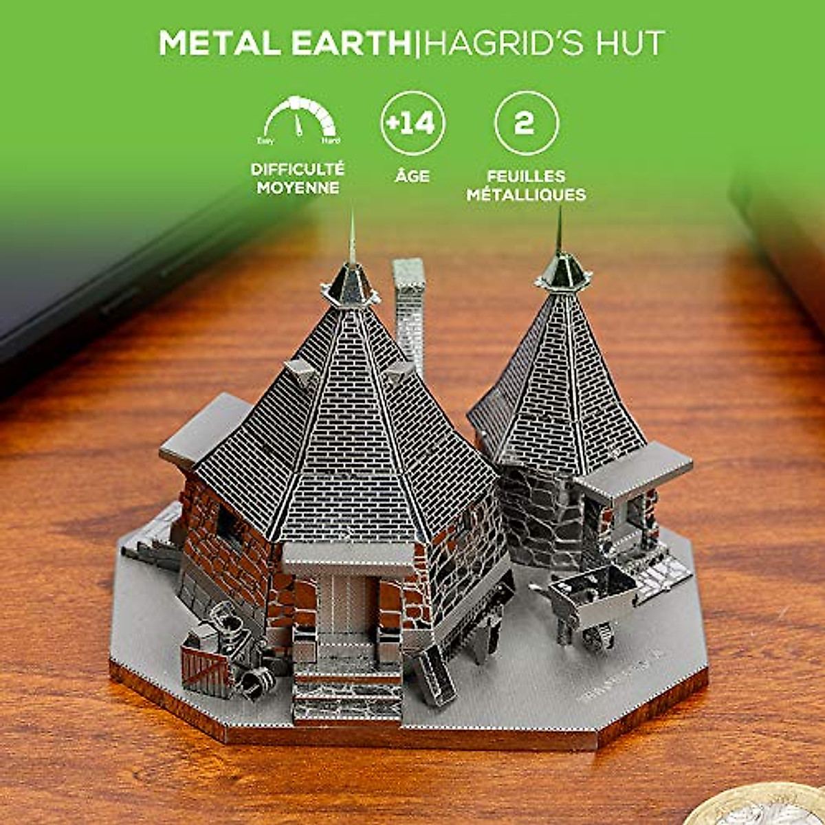 Fascinations Metal Earth Harry Potter Metal Earth Hagrid's Hut 3D Metal Model Kit