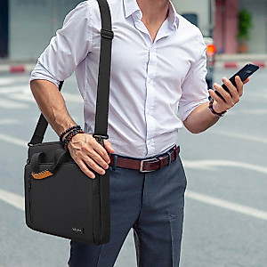 KIZUNA Laptop bag Case 12.5 Inch Shoulder briefcase Handbag For MacBook Air 13 M3 M2/MacBook Pro 14 M1 M2 Pro/13.3" Yoga Slim 7i Carbon/14 Lenovo ThinkPad X1 Carbon, Black