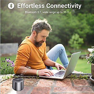 Mini Bluetooth Speaker, Built-in Mic, Hands Free Call, 6 Hours Playtime Wireless Small Speakers, Small but Loud Sound for Android iOS Phones (Stone)