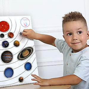 Solar System for Kids - Fridge Magnets for Toddlers - Planets for Kids Solar System Toys - 22 Magnetic Planet Kids Magnets - Refrigerator Magnets for Kids Magnetic Toys Toddler Toys Baby Toys