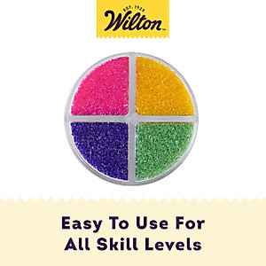 Wilton Colored Sugar Sprinkles Medley Baking Supplies, 4.4 oz, Bright Multicolored