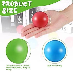 Civaner 12 Pcs Multi Colored Replacement Bulldozer Toy Balls 1.75 Inch Plastic Crush Proof Soft Air Filled Ocean Balls for Toddlers