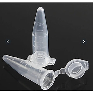 zoomto 1.5ml Microcentrifuge Tubes 500PCS,Centrifuge Tubes with Attached Lid,Clear Conical Micro Centrifuge Small Sample Bottle Vials Container for Lab,Plastic Lab Snap Tubes,Clear Graduation