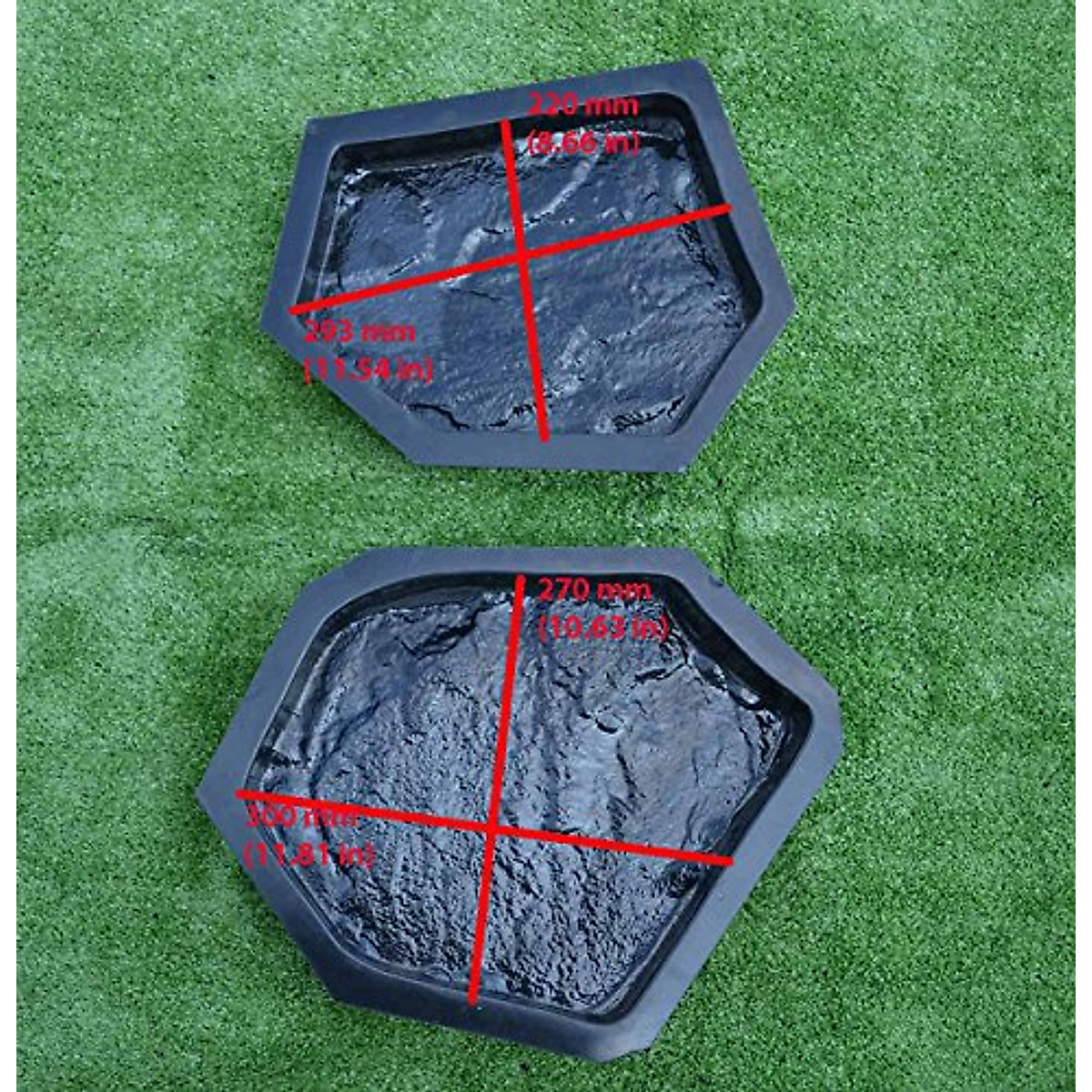 SvitMolds Concrete molds DIY Sold 6 pcs Plastic Moulds Flagstone Casting Concrete Paving Garden Paths Stone Patio Pavers for Garden Walkway #S34