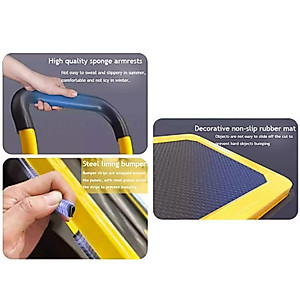 Generic Rolling Flatbed Cart Dolly Folding Platform Trolley Heavy Duty Hand Sack Truck Transport Truck for Loading and Storage,Hold Up to 330 Lbs (Green)