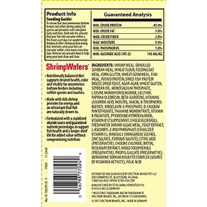 Tetra ShrimpWafers Complete Diet for Catfish and Loaches 3 Ounce