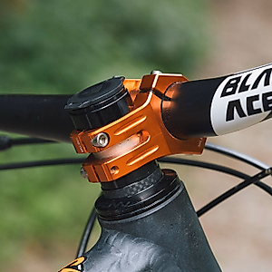 Funn Funnduro MTB Stem with 35mm Bar Clamp - The Ultimate Ultralight and Tough Alloy Bicycle Stem for Mountain Bike and BMX Bike, Length 45mm stem (Orange)