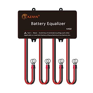 Mazava HA02 Battery Equalizer Voltage Regulator Balancer for 4pcs Batteries Parallel Connected in Series for 48V Battery System, Solar Power System Extend Battery Life