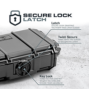 Seahorse 56 100 Round Locking Bullet/Ammo Storage Box - Mil Spec/Waterproof/USA Made/Dust Proof/Airtight - For 9mm .40 45 357 36 Special 5.56 NATO .223 Caliber Ammunition