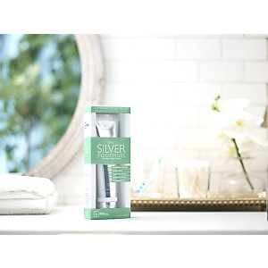 Elementa Silver Non-Foaming Toothpaste Wintermint Flavor | 5 in 1 Teeth Whitening Gel 4 Fl oz | Dentist Formulated All Natural | Professional Whitening Gel | Fluoride Free | Fresh Breath