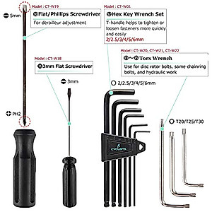 23 Piece Bike Tool Kit - Bicycle Repair Tool Box Compatible - Mountain/Road Bike Maintenance Tool Set with Storage Case