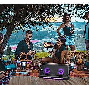 Altec Lansing Shockwave Wireless Party Speaker, Travel Bluetooth Speaker with Rechargeable Battery, Portable Sound System with Microphone (Renewed)